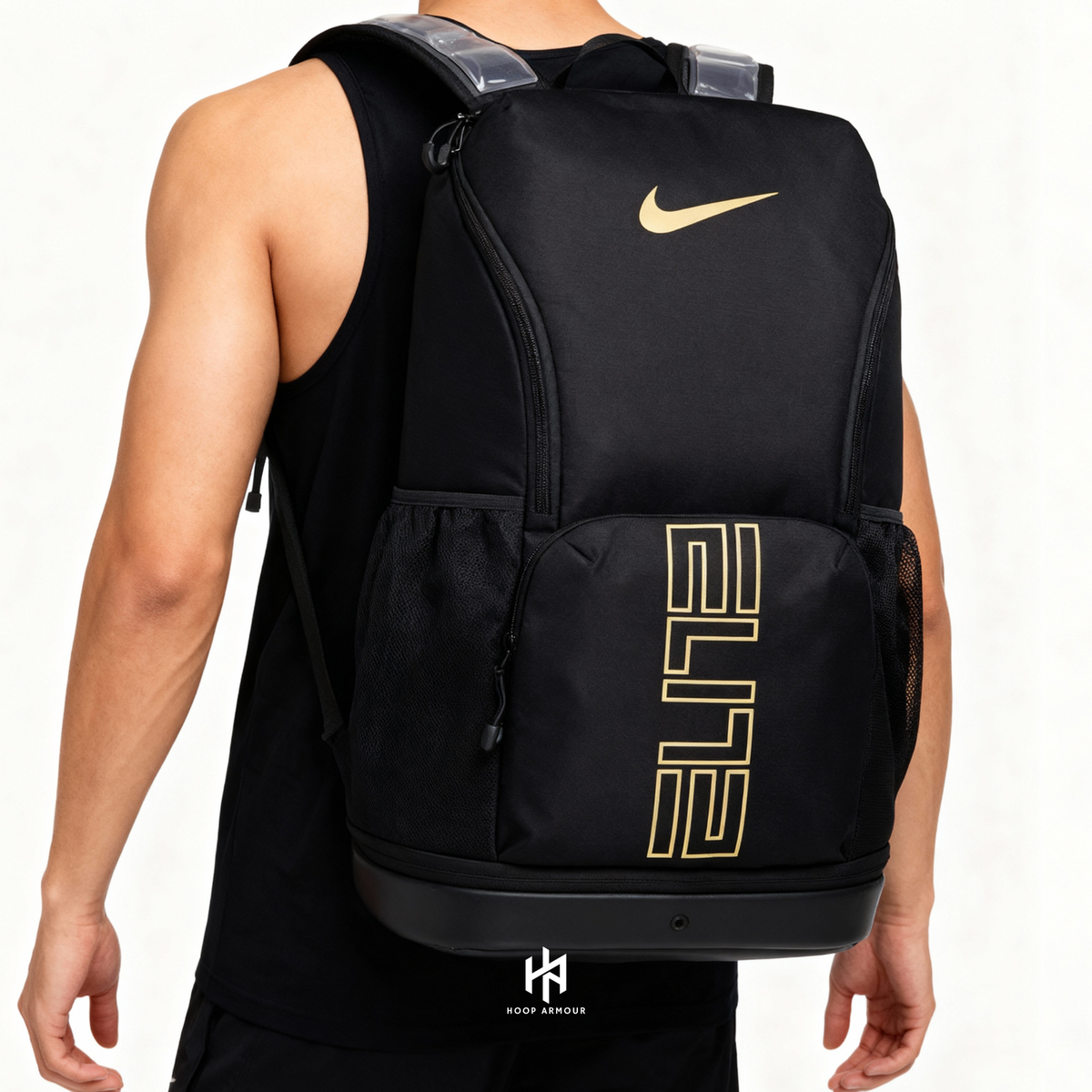 Hoop Armour™ Elite Backpack Black Gold New Edition – HOOPARMOUR™