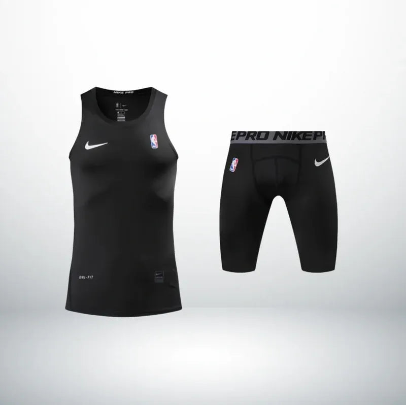 Elite Pro Black Compression Set - Tank Top & Boxers – HOOPARMOUR™