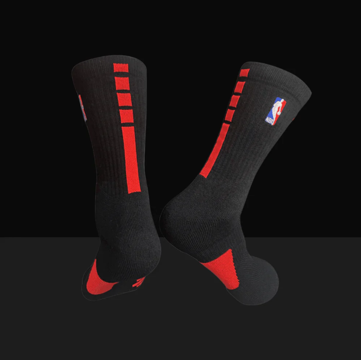 Hoop Armour™ Elite Socks Black/Red – HOOPARMOUR™