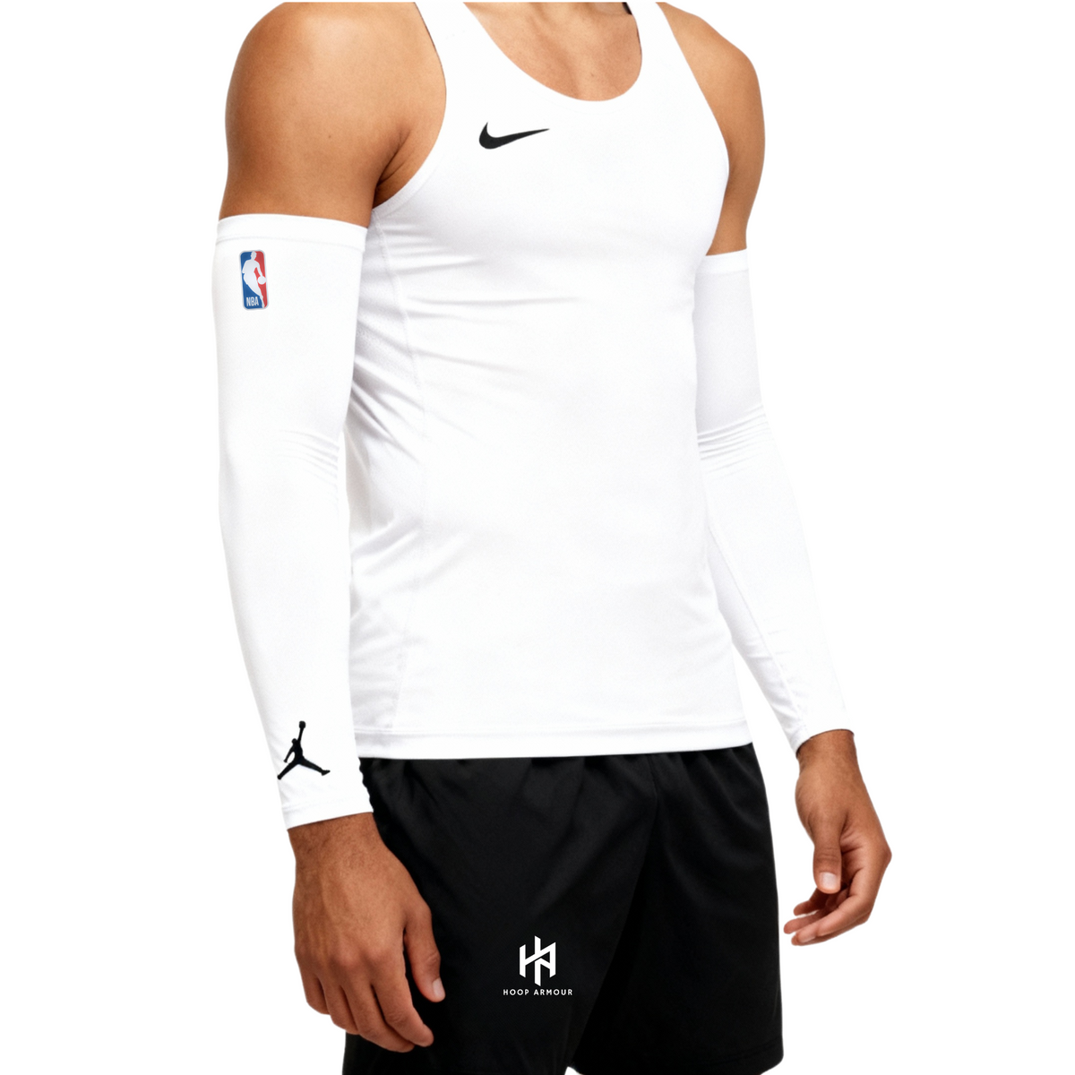 Elite Pro White Flight Compression Shooting Sleeve – HOOPARMOUR™